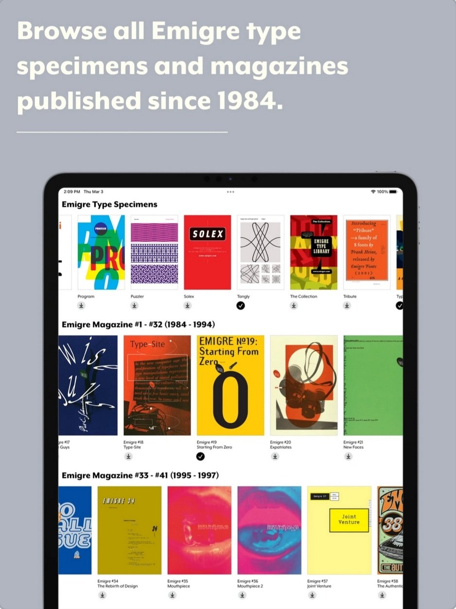 Emigre: a free app to rediscover the radical typography of the magazine ...