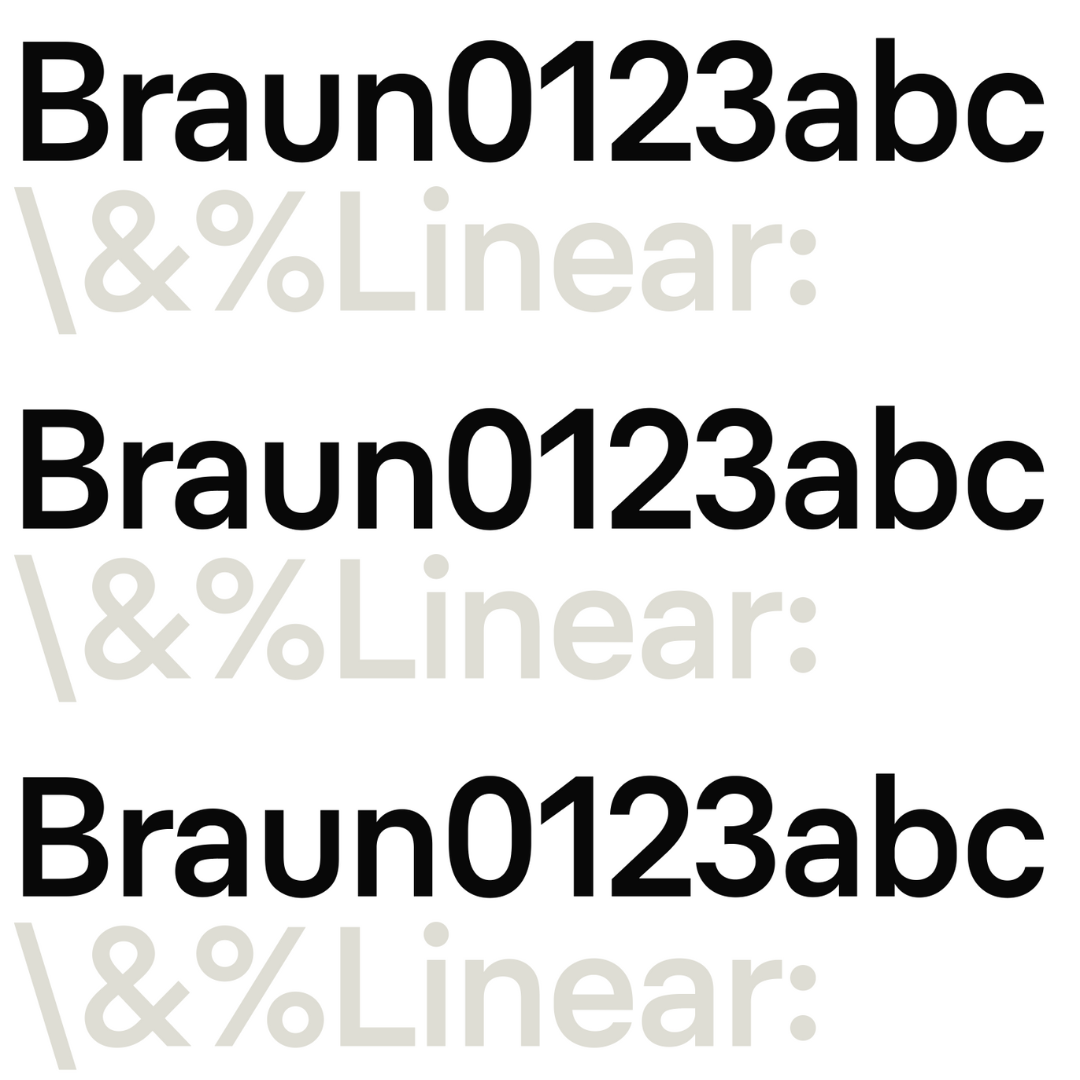 Iconwerk X Braun: Braun Linear is a new bespoke typeface that ...