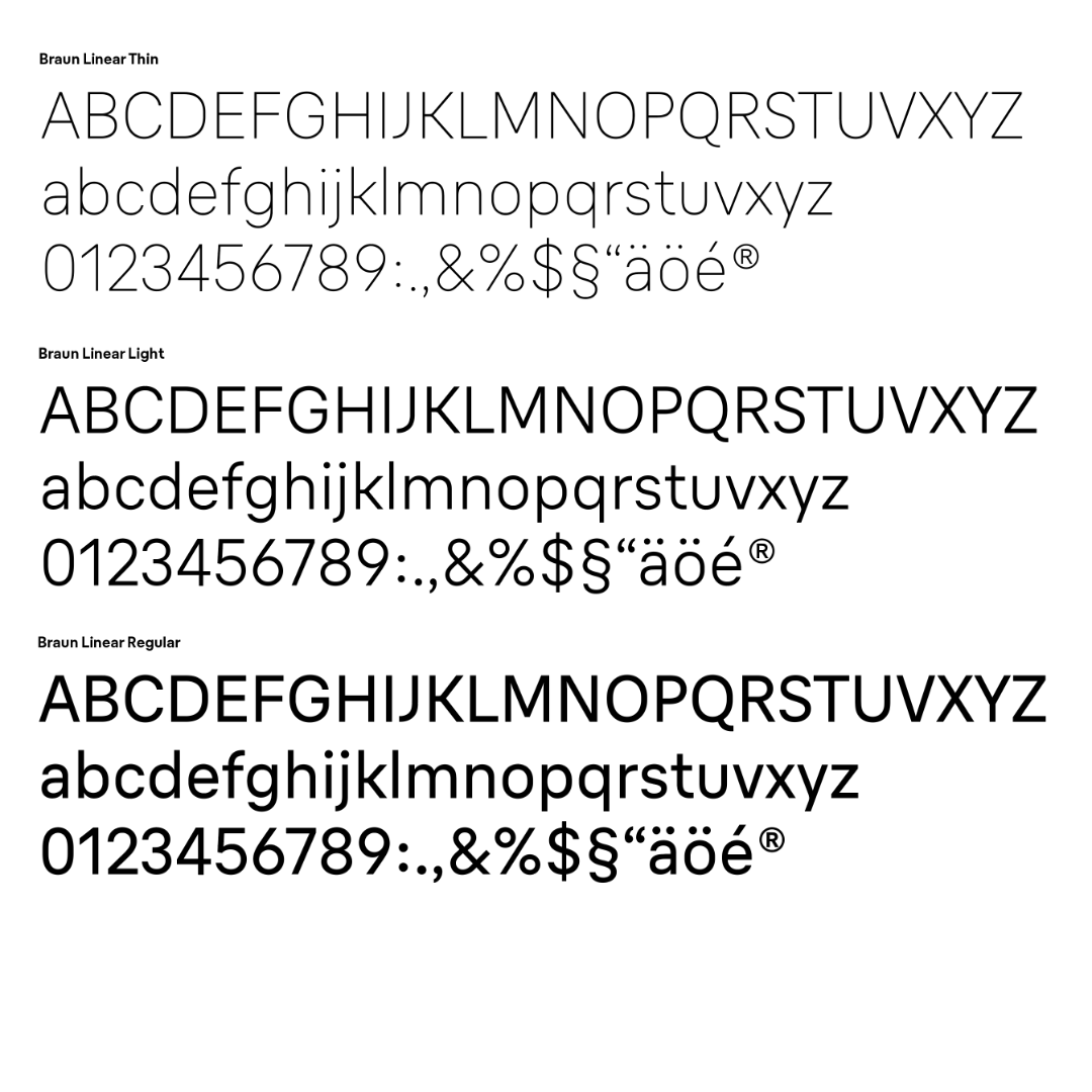Iconwerk X Braun: Braun Linear is a new bespoke typeface that ...