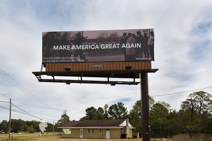 For Freedoms: with 50 billboards across the USA this art initiative ...